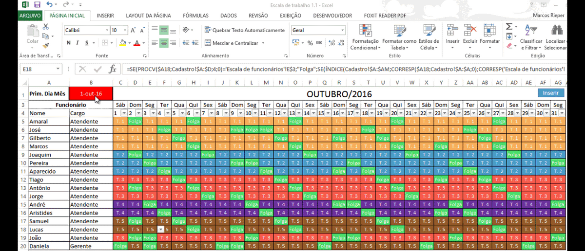 Planilha de Escala de Trabalho Automática – luzsia.vc